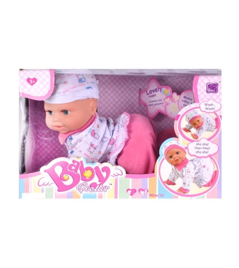 Muñeca Bebe Que Gatea Con Sonidos Baby Baellar - Valmara